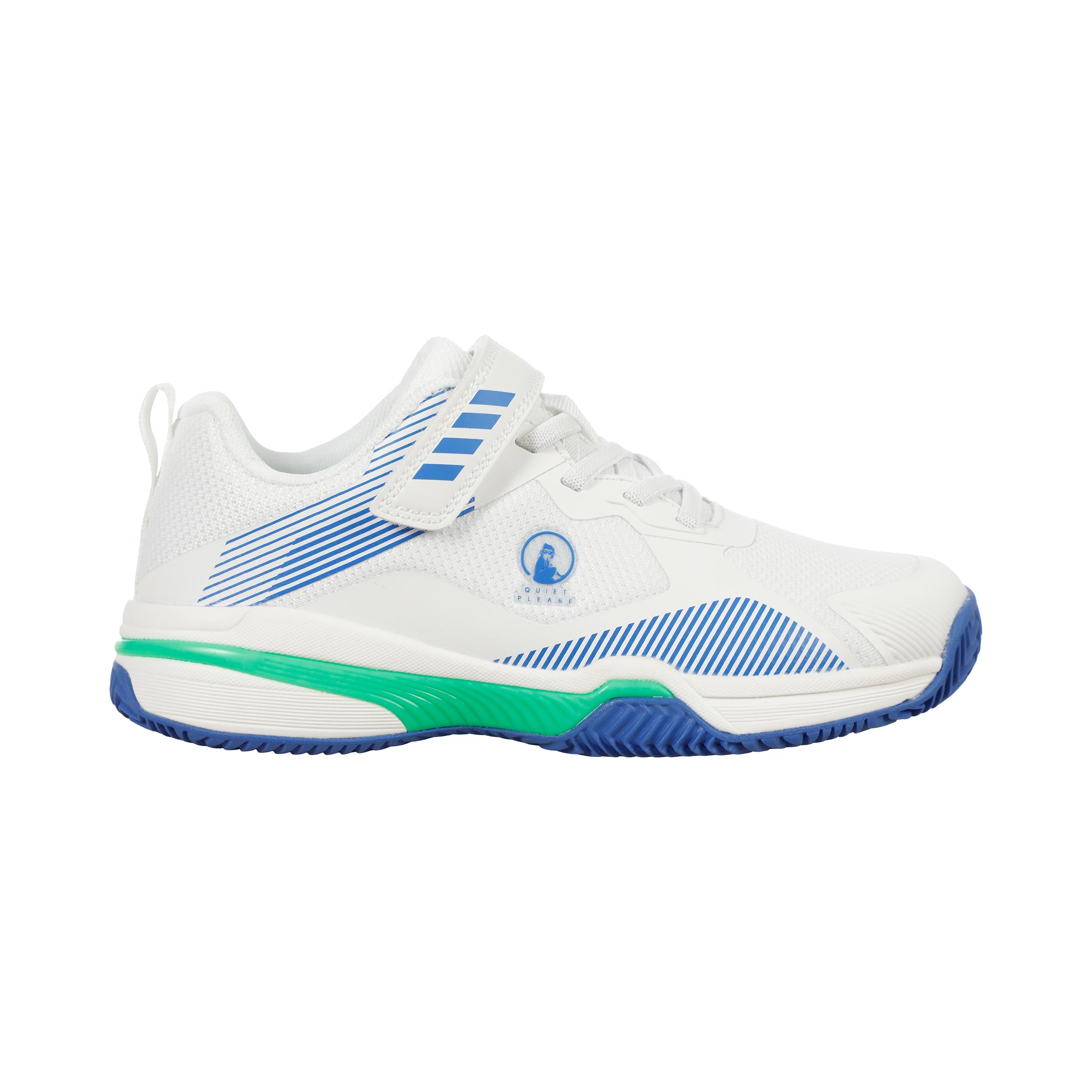 Match Velcro Clay Sandplatzschuh Kinder-weiß, blau – Tennis-Point