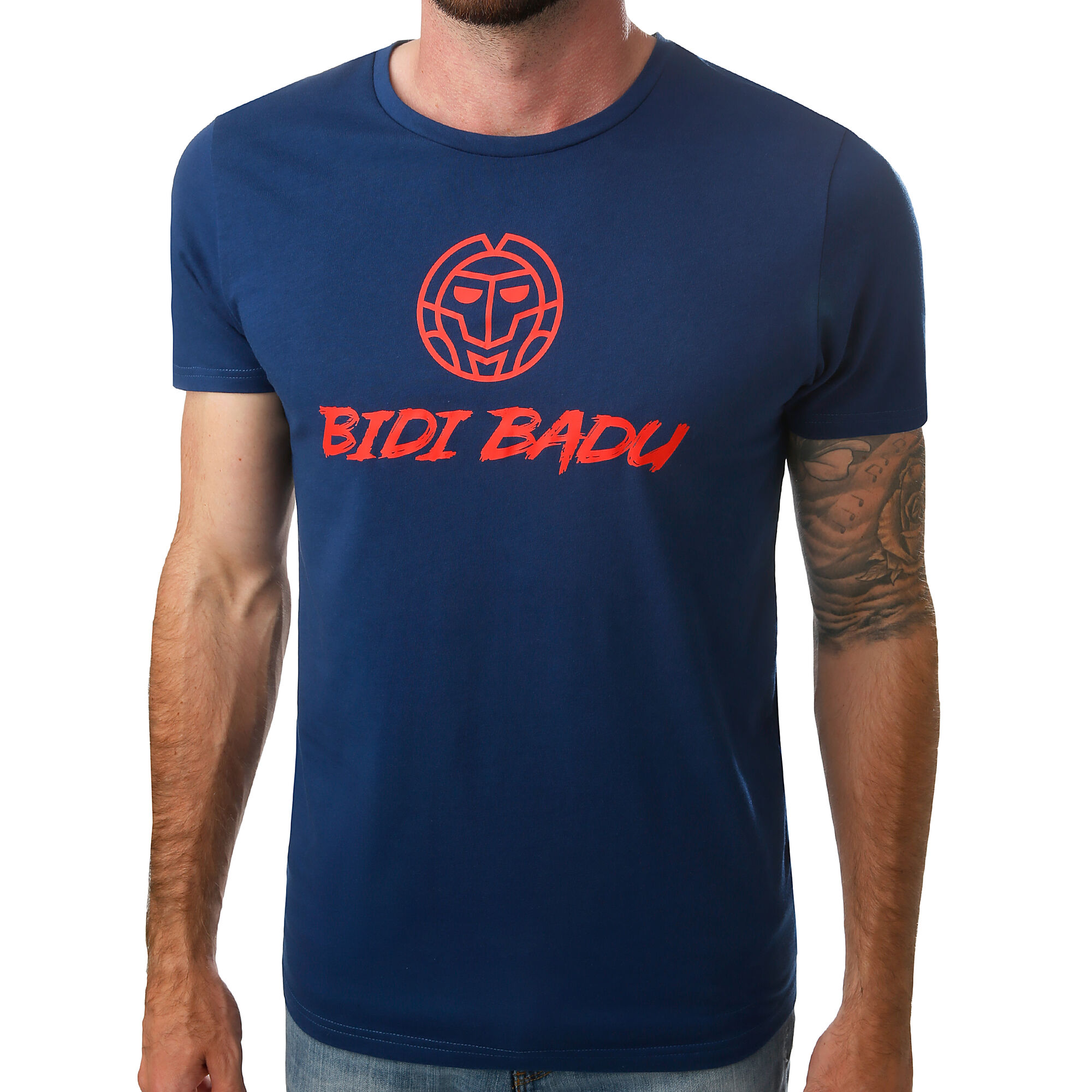 BIDI BADU Cean Basic Logo T-Shirt Herren Dunkelblau, Rot | Tennis-Point
