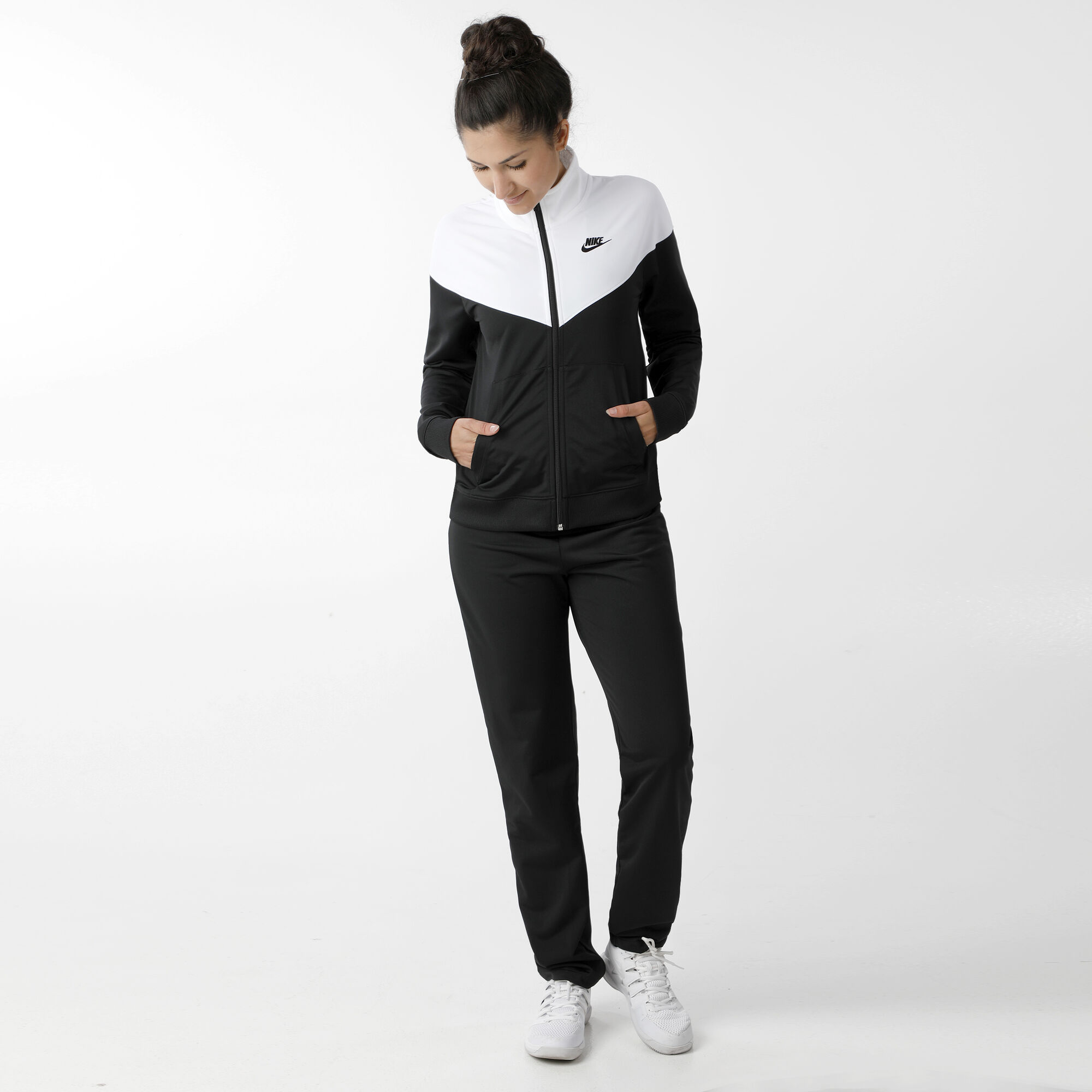 Nike Sportswear Trainingsanzug Damen Schwarz Weiß Online Kaufen