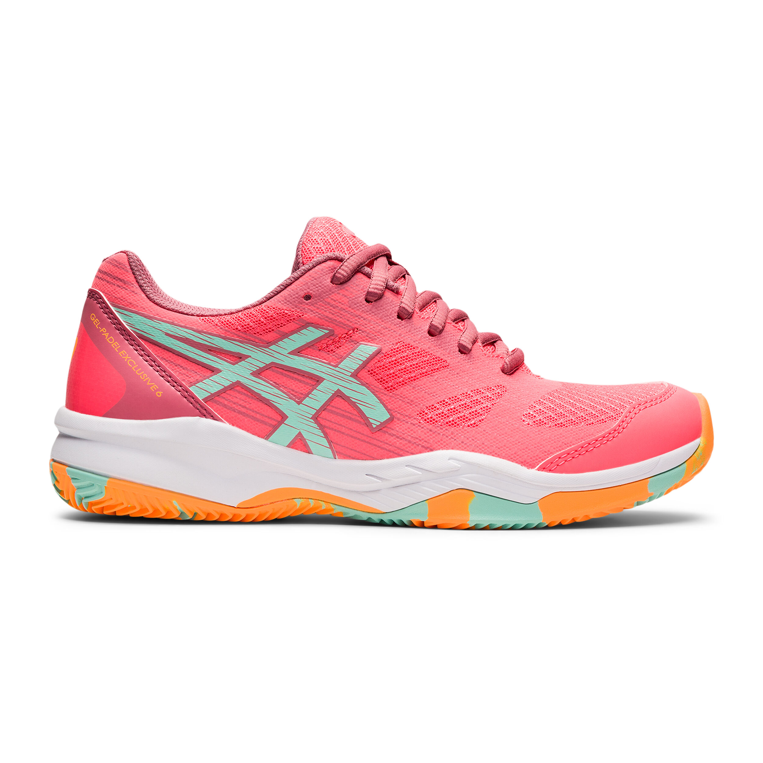 Gel Padel Exclusive 6 Padelschuh Damen Koralle Mehrfarbig