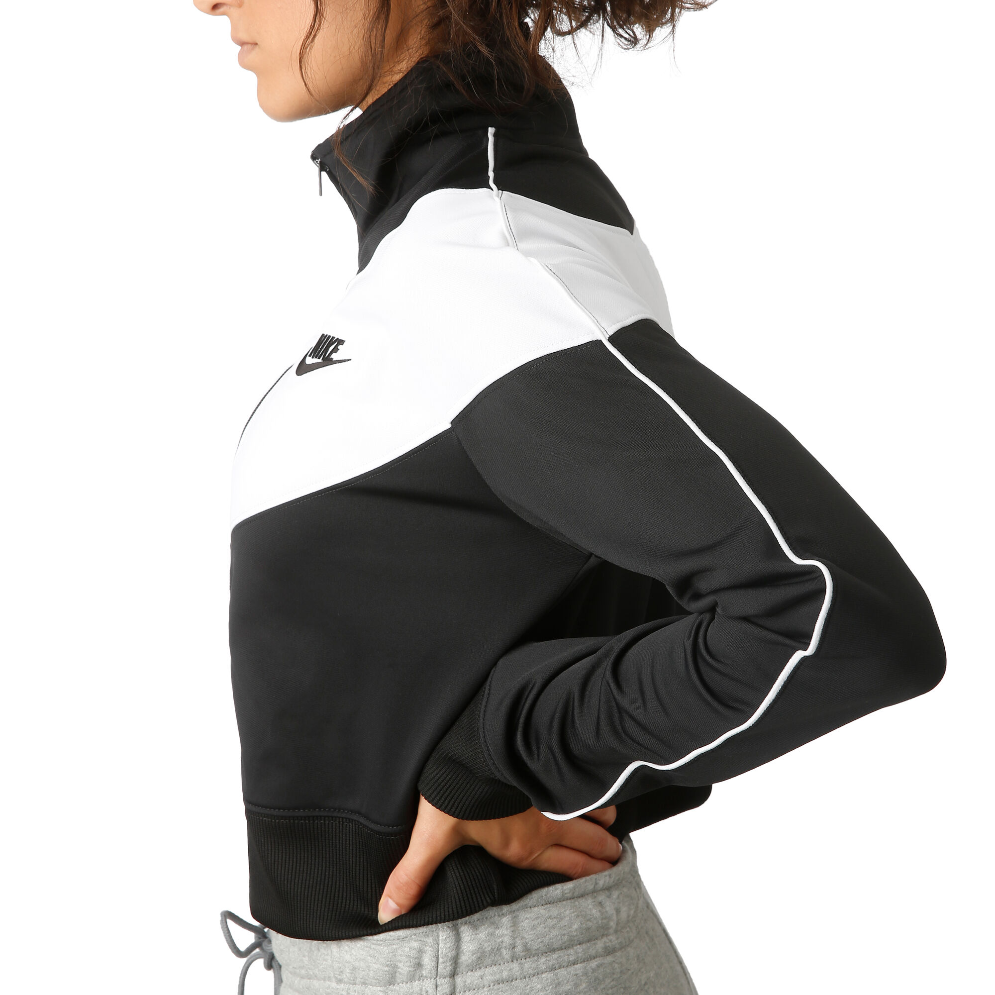 Nike Sportswear Heritage Trainingsjacke Damen Schwarz Weiß Online