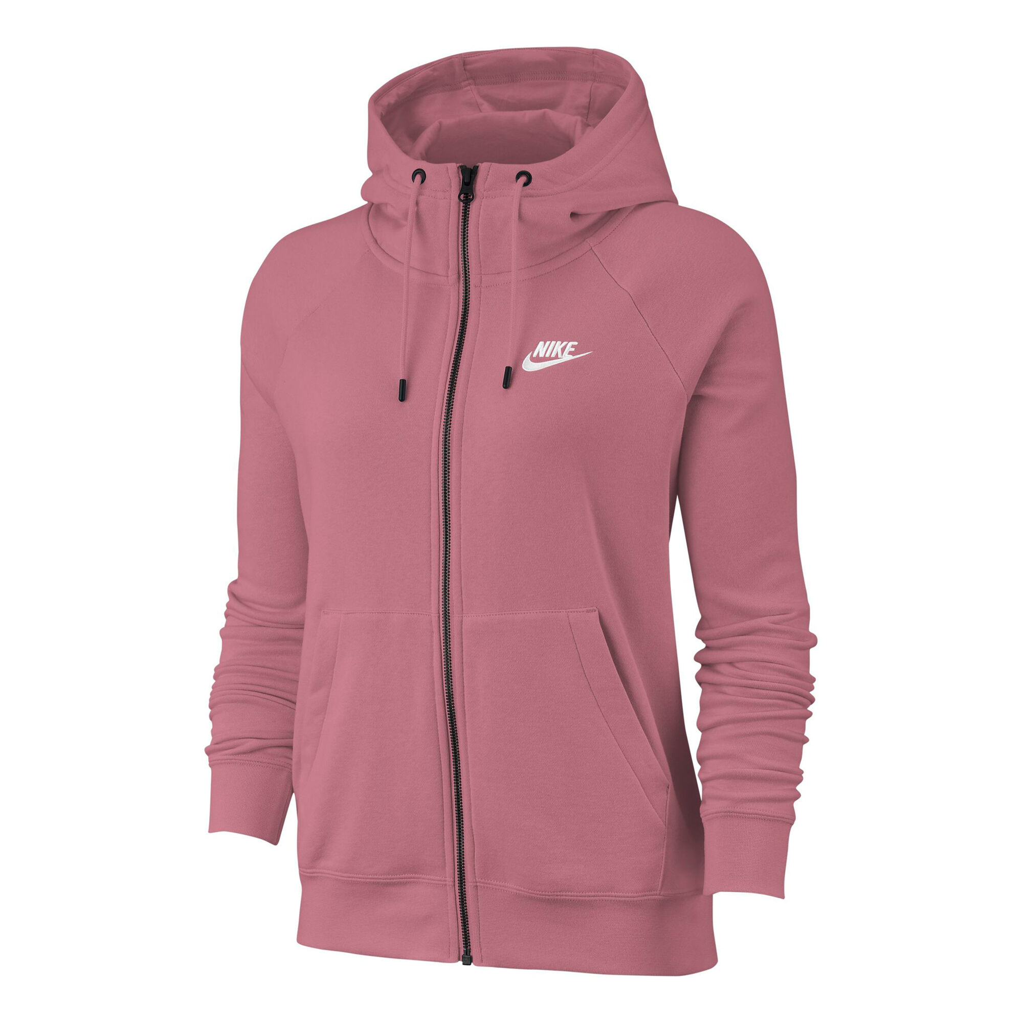 Nike Sportswear Essential Sweatjacke Damen Rosa Weiß Online Kaufen