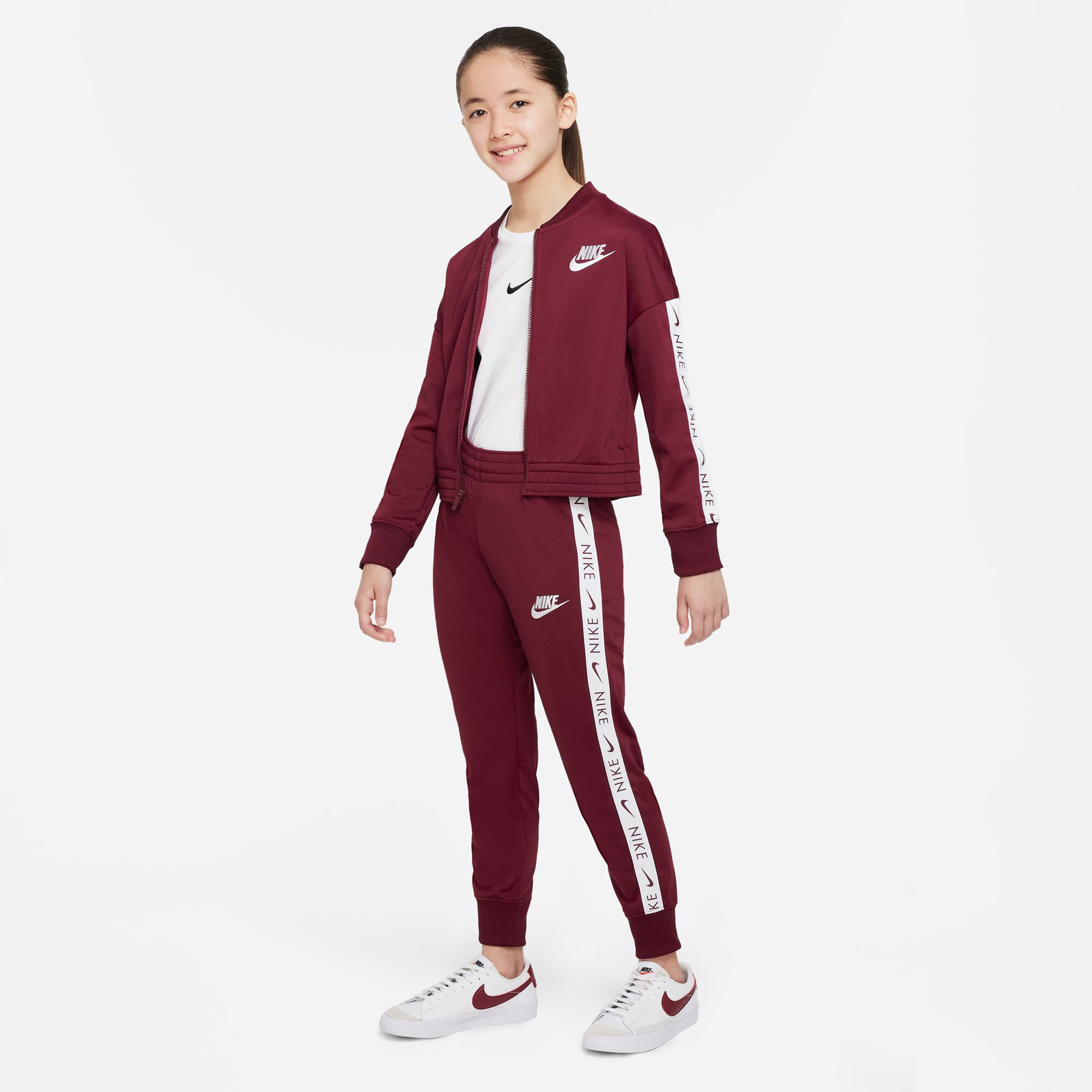 Nike Sportswear Trainingsanzug Mädchen Dunkelrot Weiß Online Kaufen